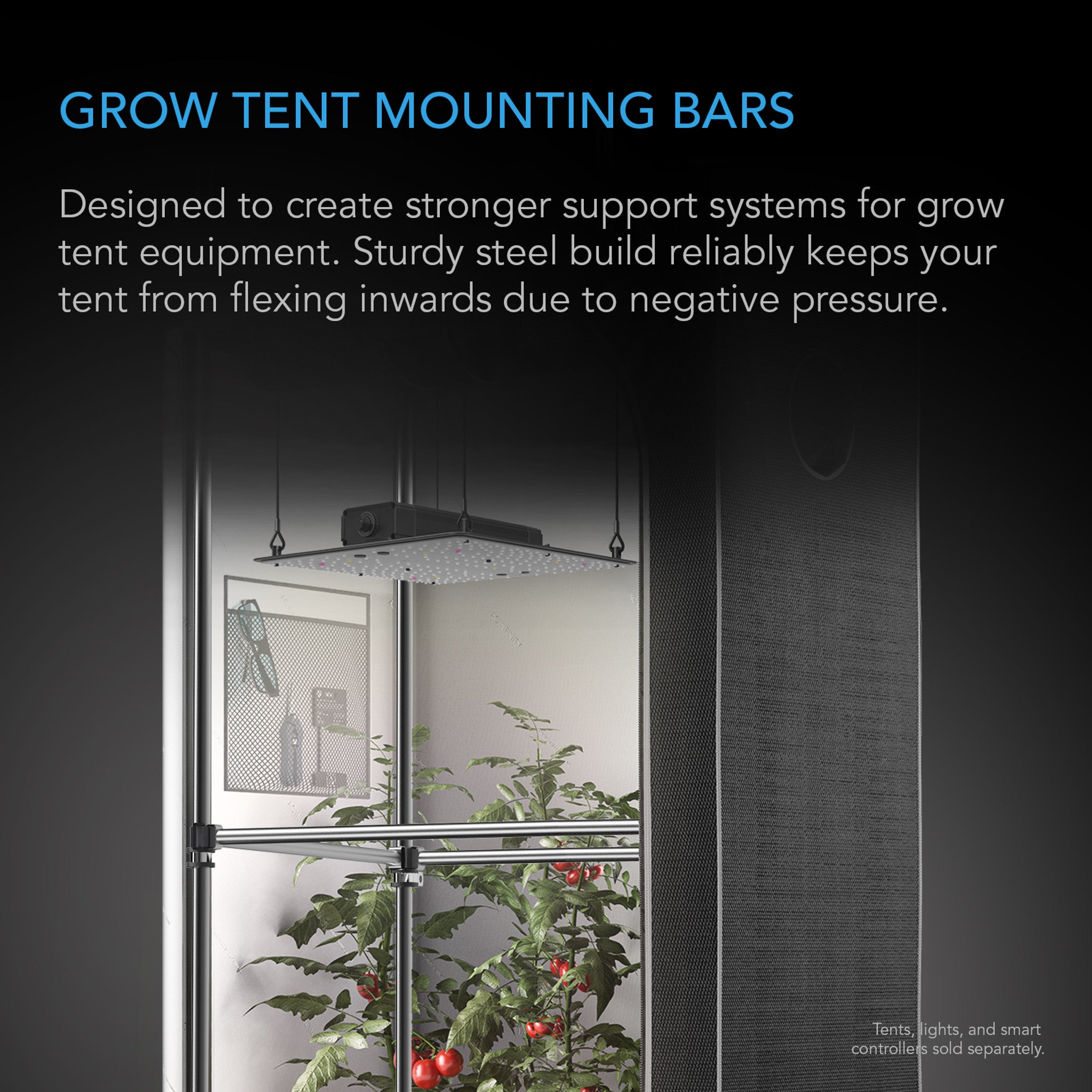 Grow Tent Mounting Bars, For Indoor Grow Spaces, 2X4' – LED GROW SHOP UK